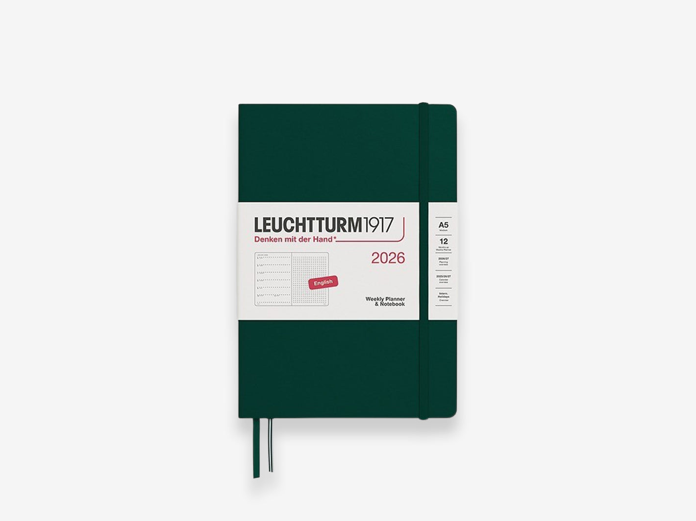 LEUCHTTURM 1917 | 2026 Weekly + Dotted Planner A5 Forest Green | Misc ...